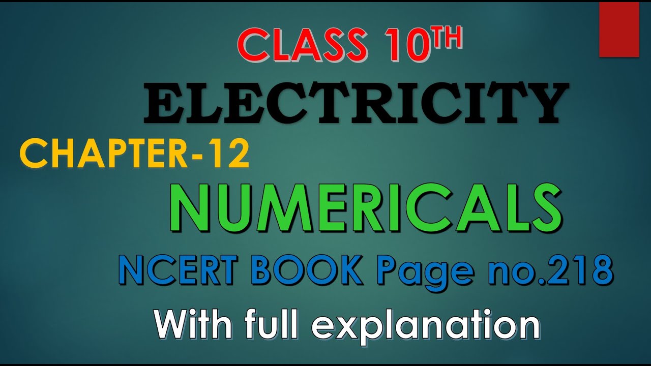 Pg No. 218 Q2 , Q3| NCERT INTEXT QUESTIONS| CH-12 ELECTRICITY| CLASS 10 ...