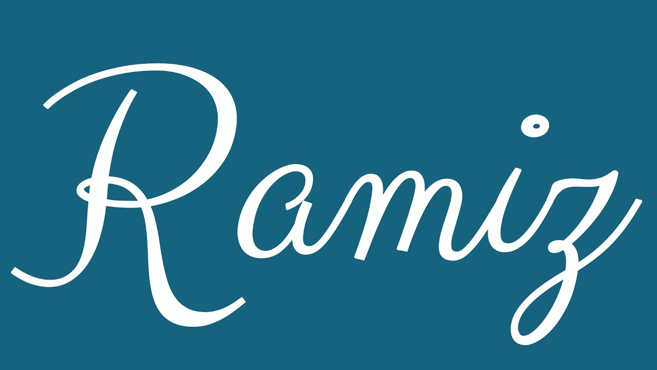 Learn how to Write the Name Ramiz Signature Style in Cursive Writing ...