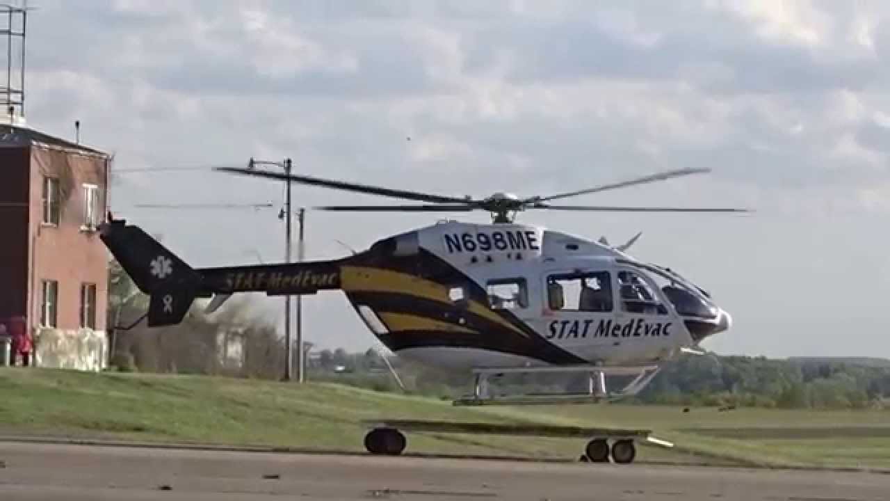 STAT MedEvac 5 N698ME Taking Off and Landing at Connellsville Airport ...