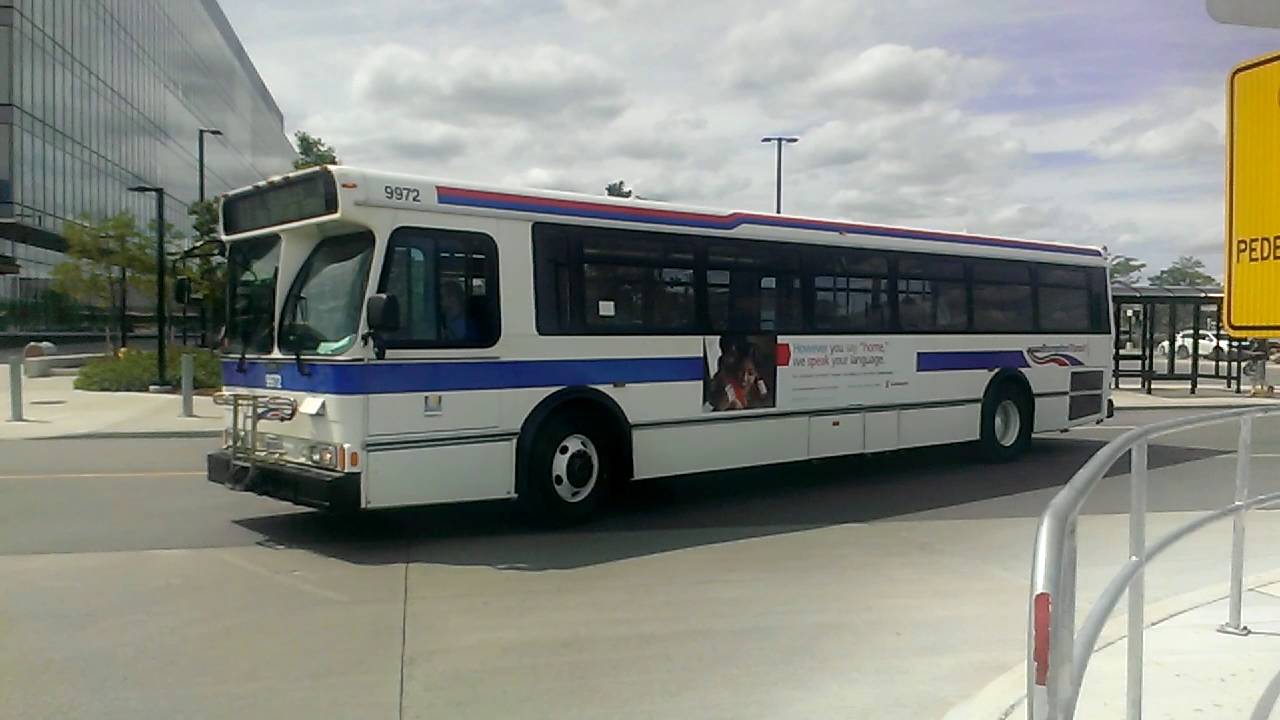 Brampton Transit #9972 on the 1999 Orion V Charter - YouTube