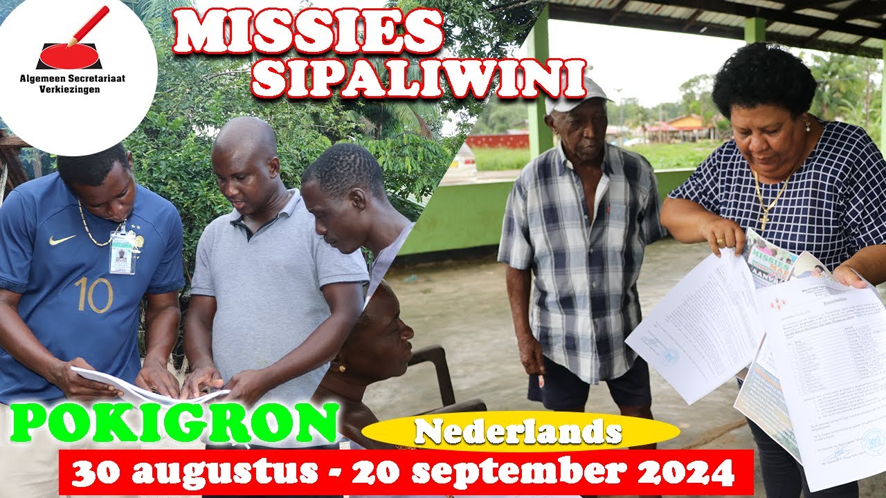 Missies Sipalwini Boven-Suriname Pokigron werkschema (Nederlands ...