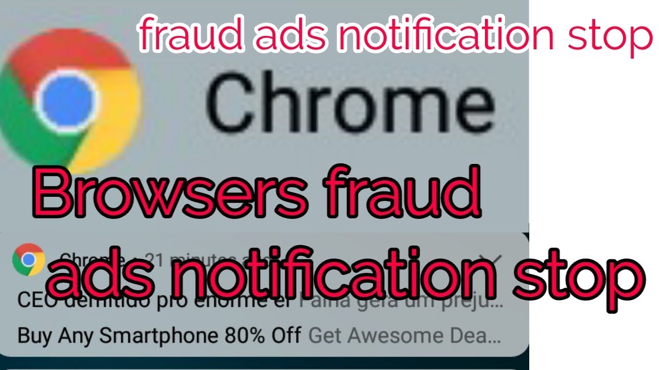 How to Chrome browsers fraud ads notification stop | 2019 - YouTube