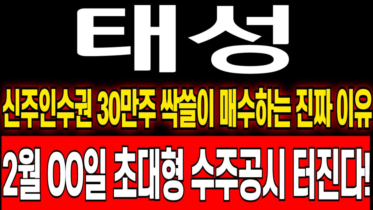 태성 주가 전망 신주인수권 30만주 싹쓸이 최종발행가 급등 전략 이렇게 하셔야 합니다 본주신주 중요일정 태성 복합동박