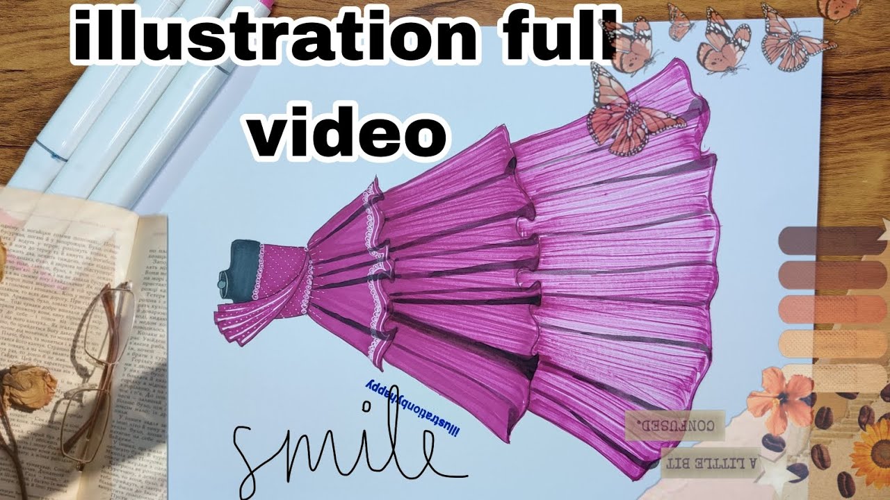 How to draw Beautiful layered drape one piece 😍|| tutorial video ...