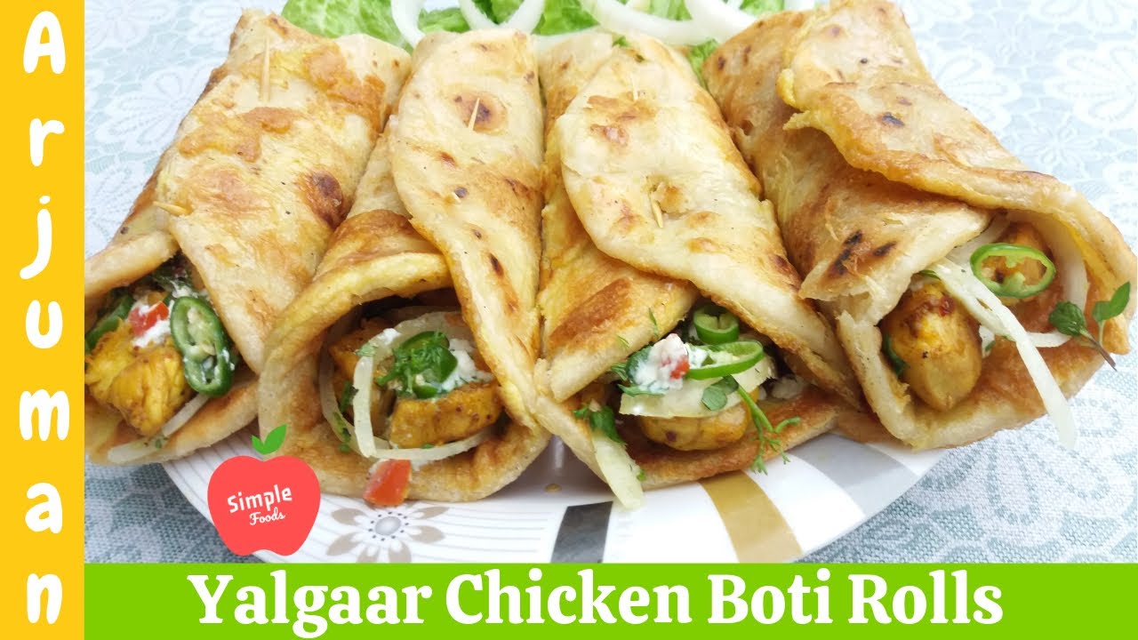 Yalgaar Chicken Boti Rolls Recipe | Carryminati X Style Boti Rolls By ...