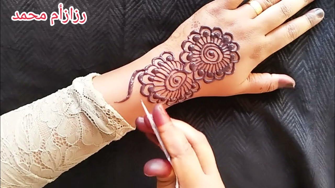 أسهل طريقة لتعليم نقش الحناء للمبتدئين حنه سودانيه رهيب وجميل جدا Youtube