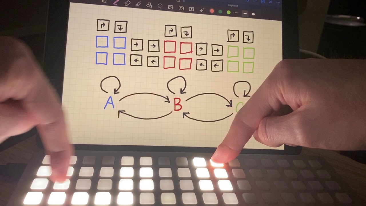 Markov Music Demo [monome grid + Max] - YouTube