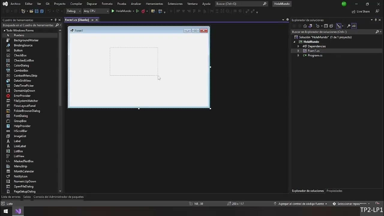 .NET C# Winforms Hola Mundo - YouTube