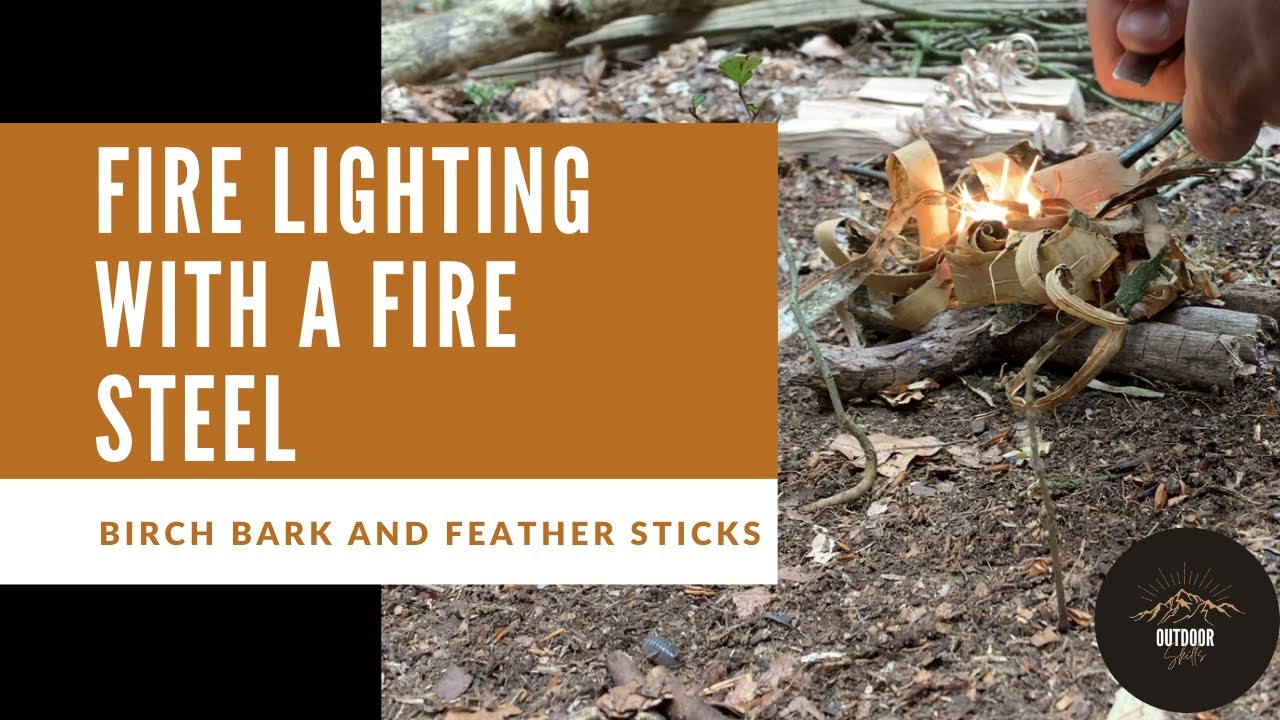 Fire lighting with a fire steel - YouTube