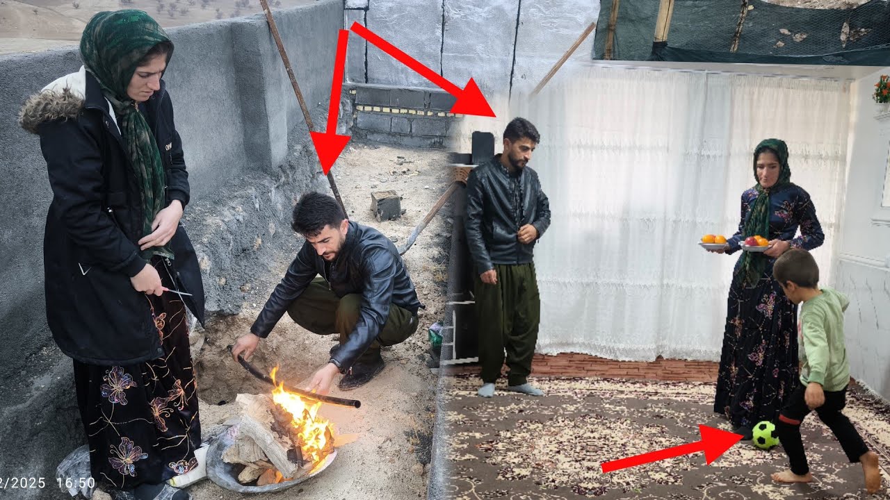Farshad and Jamileh play together: Farshad helps Jamileh in the rain.😍 ...