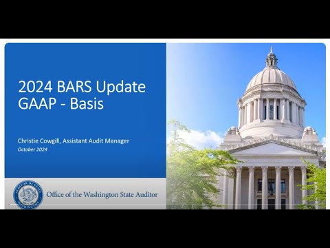 2024 BARS Update - GAAP Basis Governments - YouTube