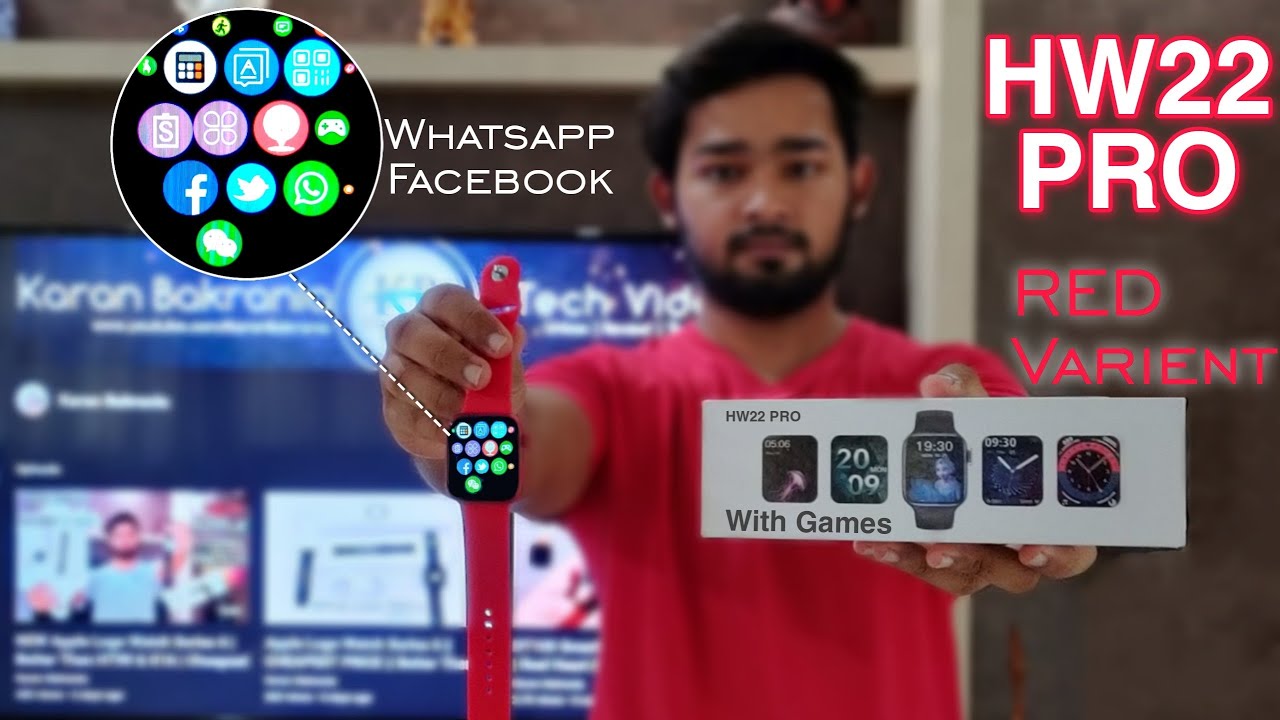 HW22 Pro Smartwatch Unboxing & Review | Series 6 RED Limited Edition ...