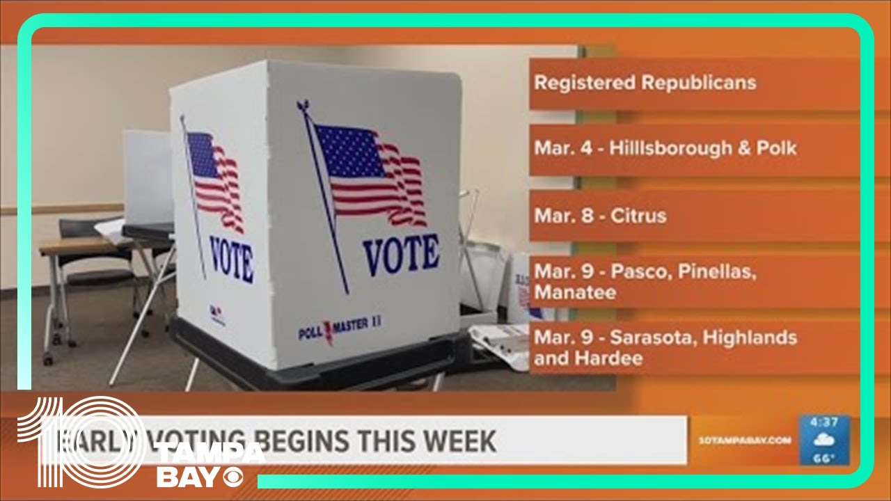 Early voting begins in Florida's GOP primary election - YouTube