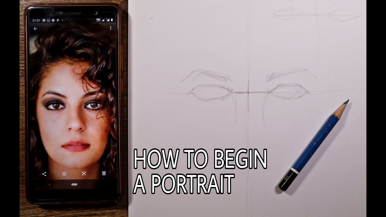 2 important steps for beginners to begin portrait drawing - YouTube
