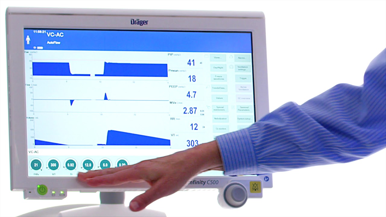 Evita Infinity V500 Ventilator Startup Procedure - YouTube