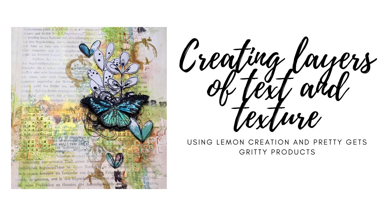 Layers of Text and Texture - Art Journal Spread - YouTube