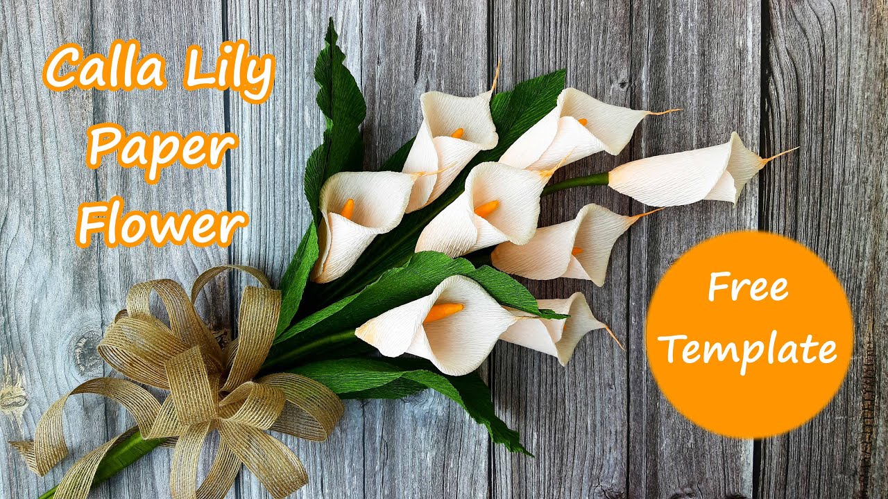 DIY Calla Lily Paper Flower / DIY Home Decor / Góc nhỏ Handmade - YouTube