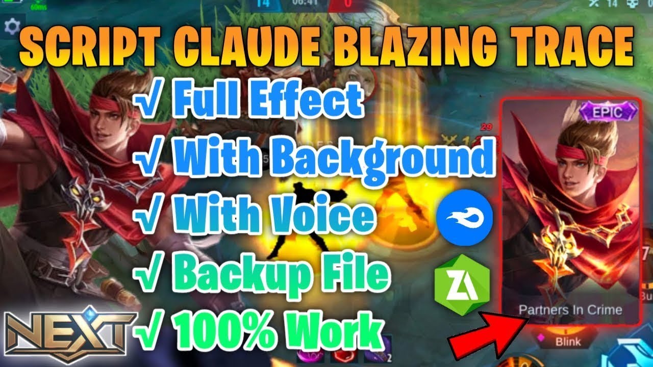 Script skin claude blazing trace full effeck terbaru!! - YouTube