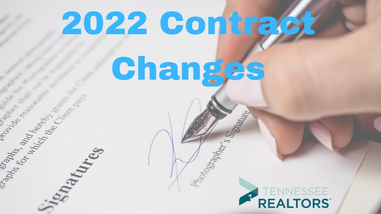 Tennessee Association of Realtors Contracts 2022 TAR Form Updates ...