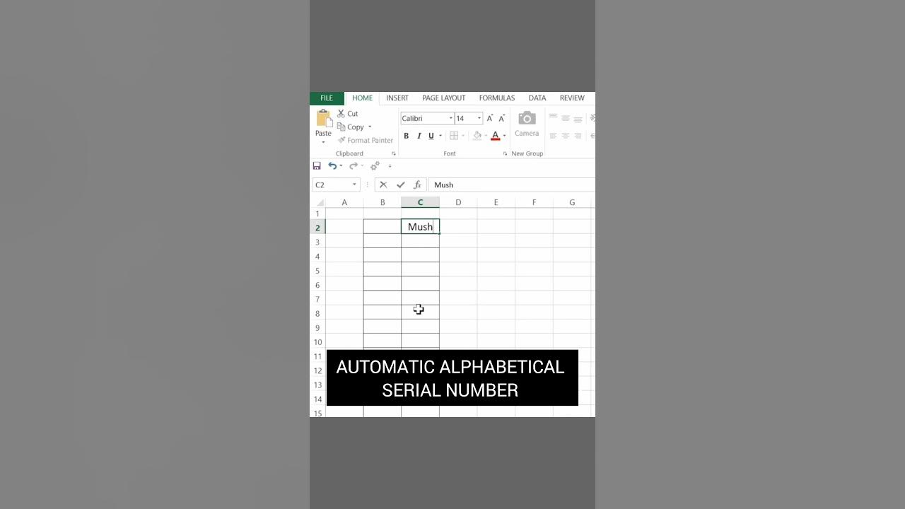 Automatic alphabetical Serial number #exceltips #viralvideo #easylearning - YouTube