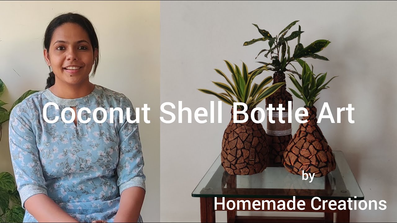Coconut Shell Bottle Art - YouTube