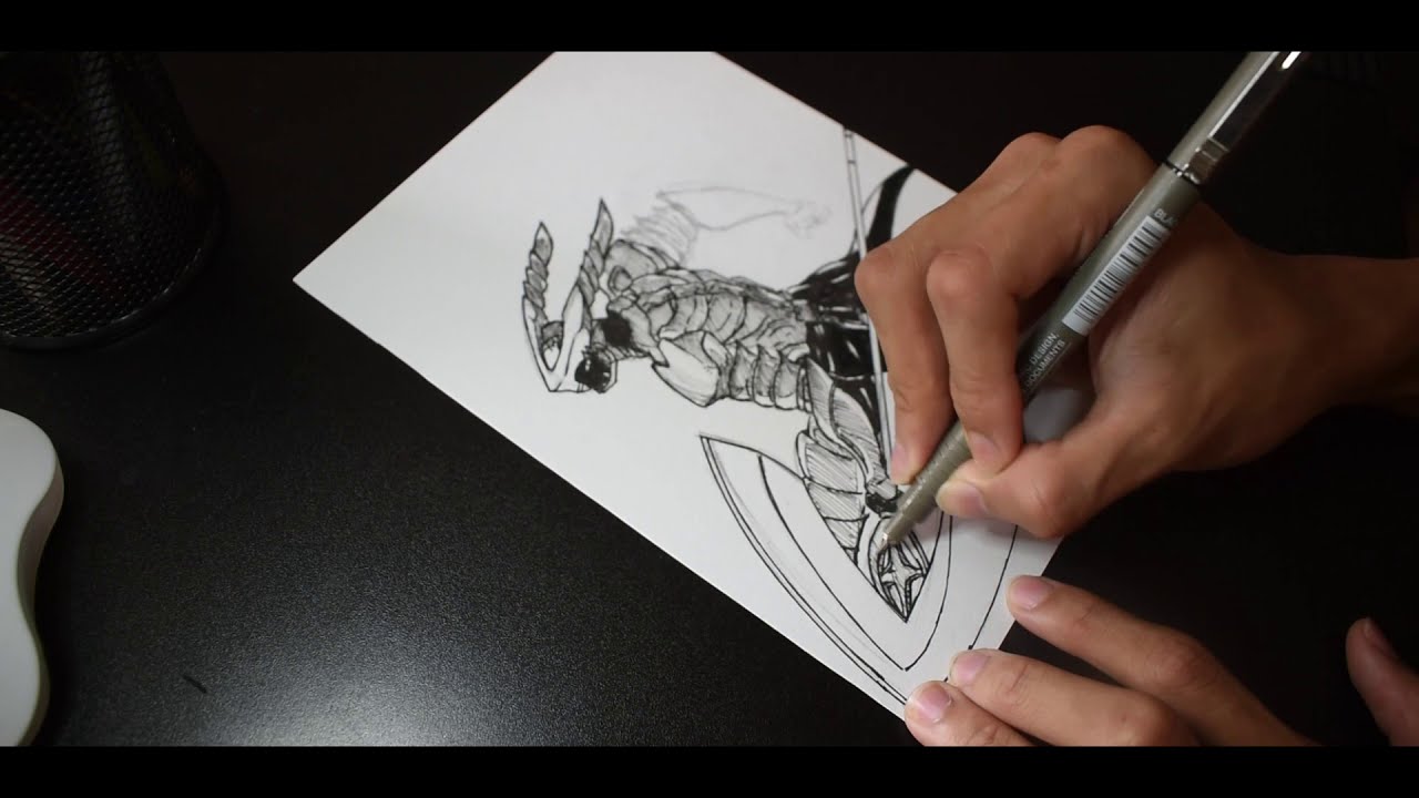 Drawing Tatsumi's Incursio from anime Akame Ga Kill - YouTube