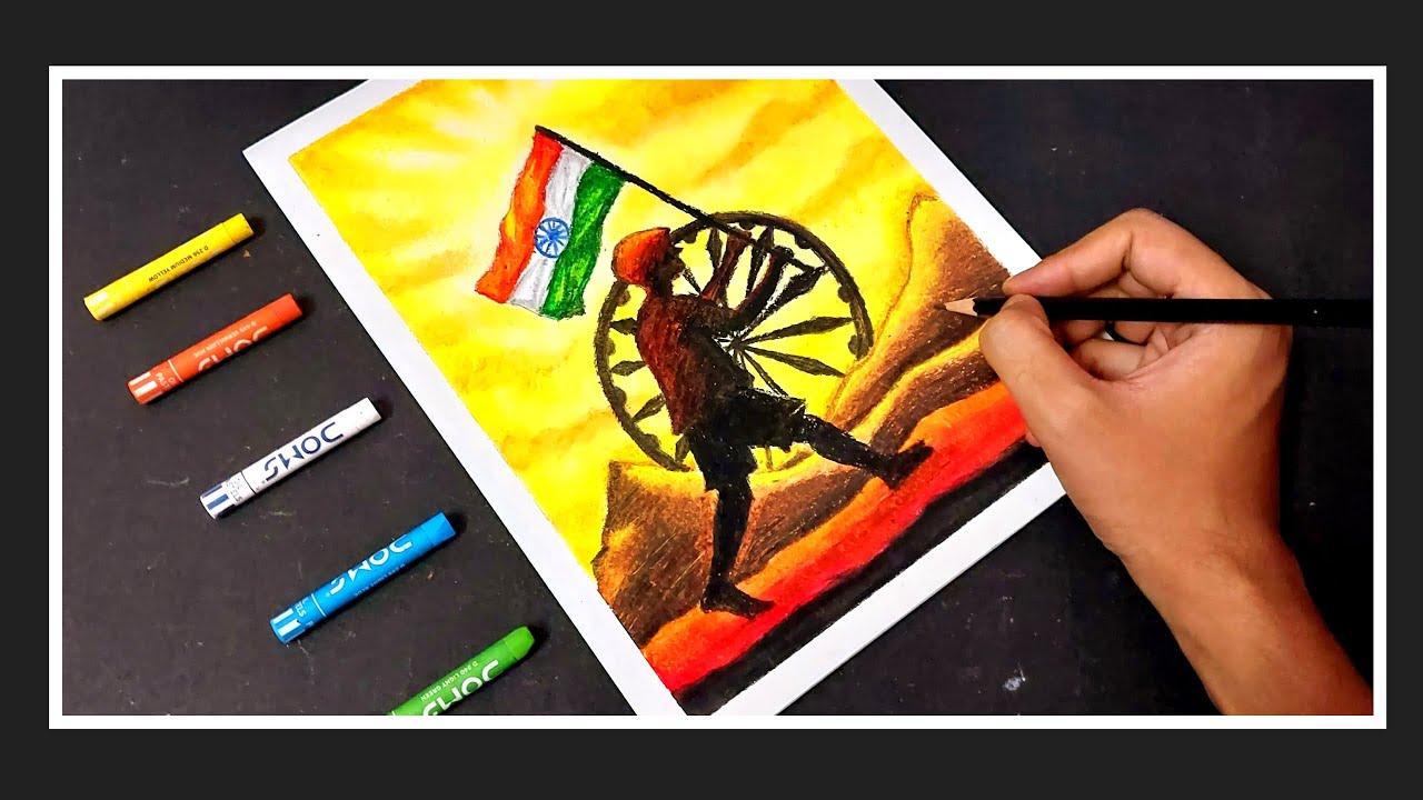 Independence day drawing |15th august drawing easy - YouTube