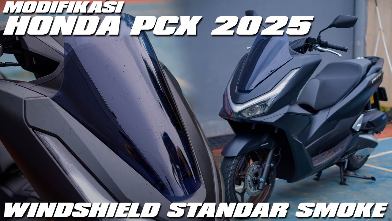 MODIFIKASI HONDA PCX 160 2025 MENGGUNAKAN WINDSHIELD PENDEK BY AFMOTO ...