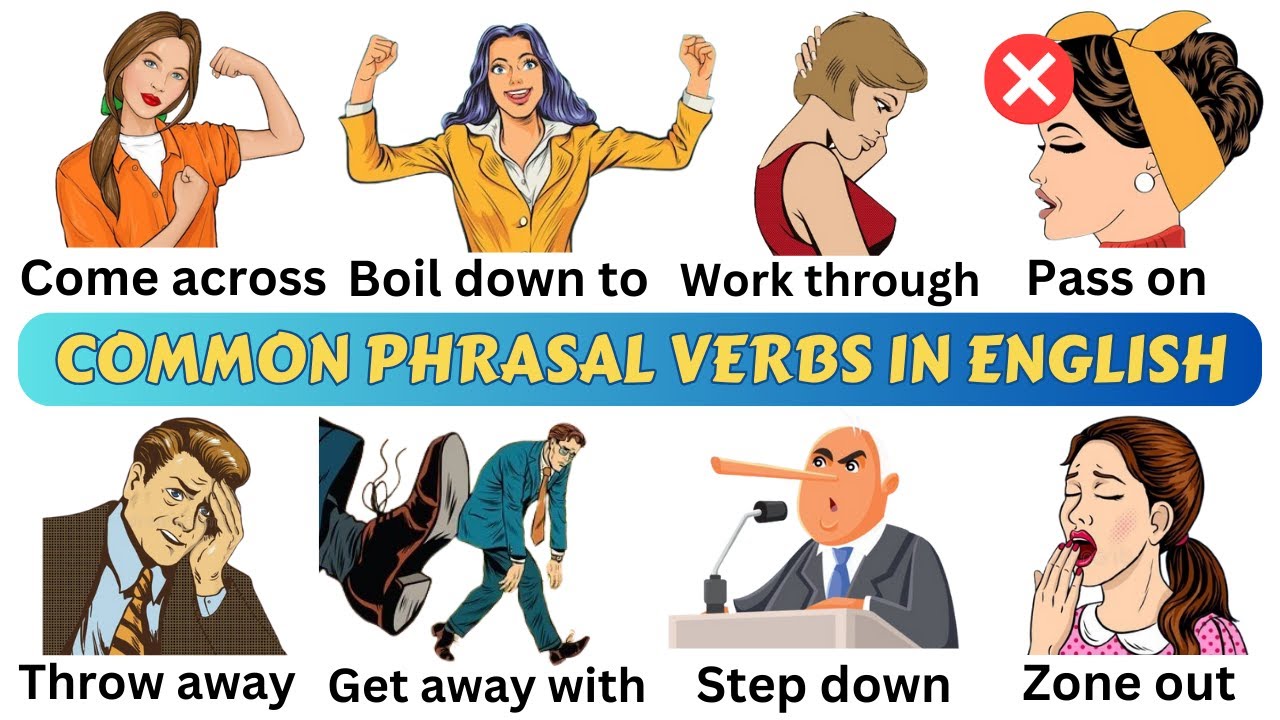 Essential Phrasal Verbs in English | Common Vocabulary with Picture ...