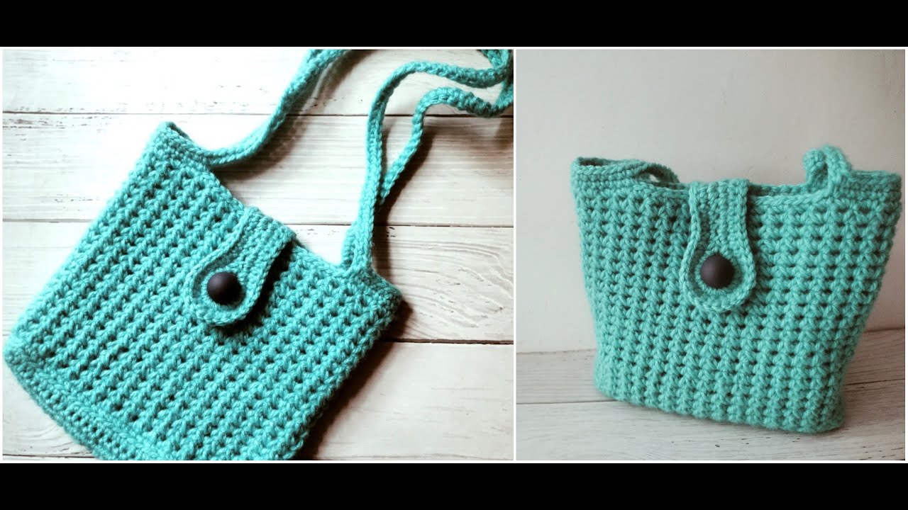 How to crochet a bag step by step tutorial | easy crochet bag for ...