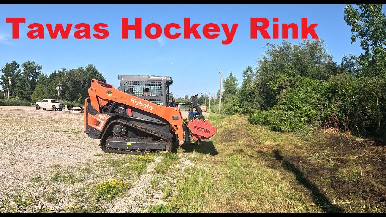 Tawas City Hockey Rink. Using the Kubota SVL 75-3 with FECON RK6015 ...