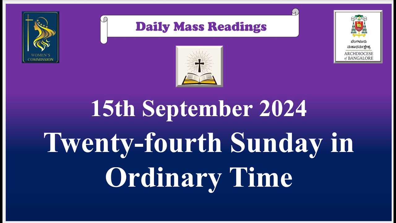 Daily Mass Readings 15th September 2024 - YouTube