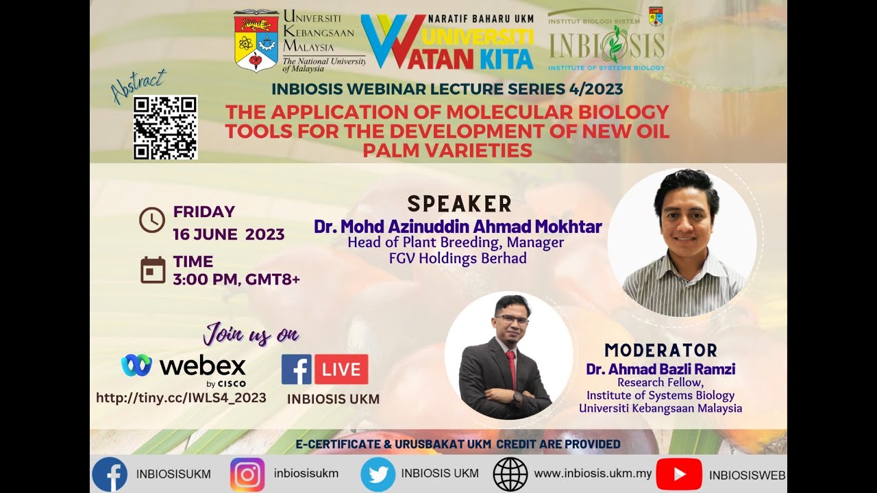 INBIOSIS Webinar Lecture Series 4/2023 - YouTube