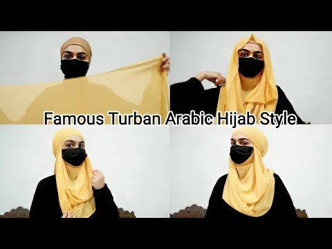Arabic Turban Hijab Style | Arabic Hijab Style | Turban Hijab With Neck Coverage
