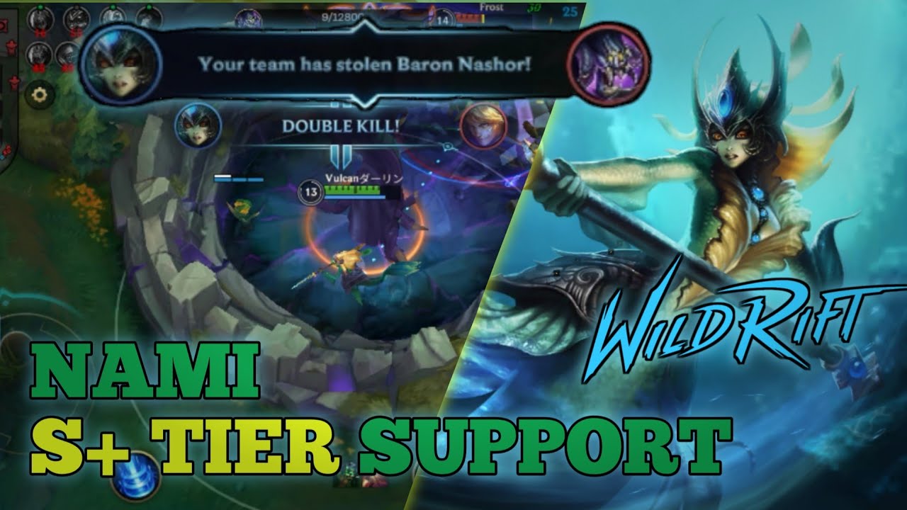 NAMI S+ TIER Support | Wildrift Gameplay | Vulcan gaming #wildrift ...
