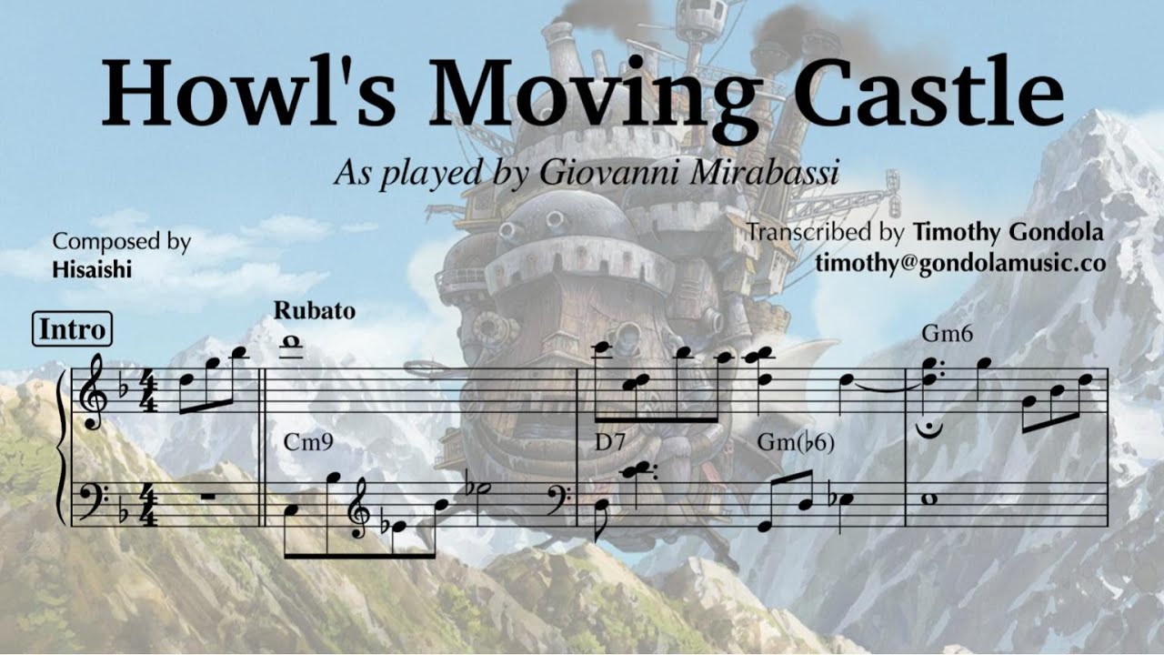 Howl's Moving Castle| Jazz Piano Sheet Music - YouTube