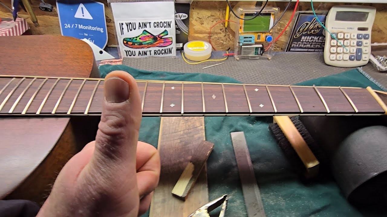 Guitar repair. How to install new frets in your guitar. how to remove ...