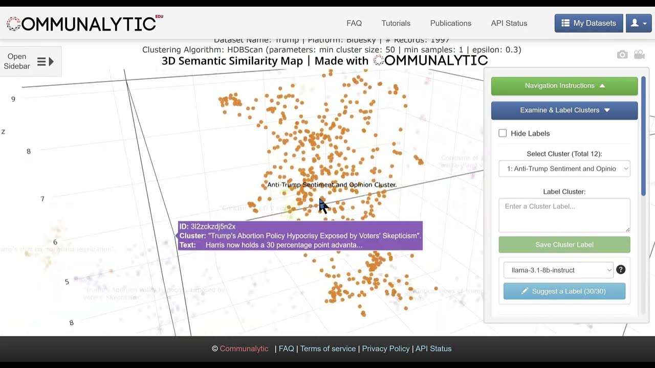 How to generate and visualize embeddings using Communalytic’s 3D Semantic Similarity Map - YouTube