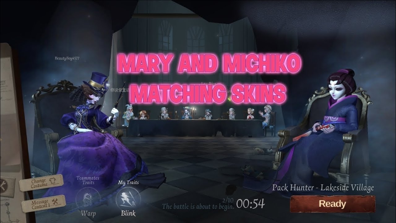 Identity V | Mary and Michiko matching skins in 8vs2! 💜 #7 - YouTube