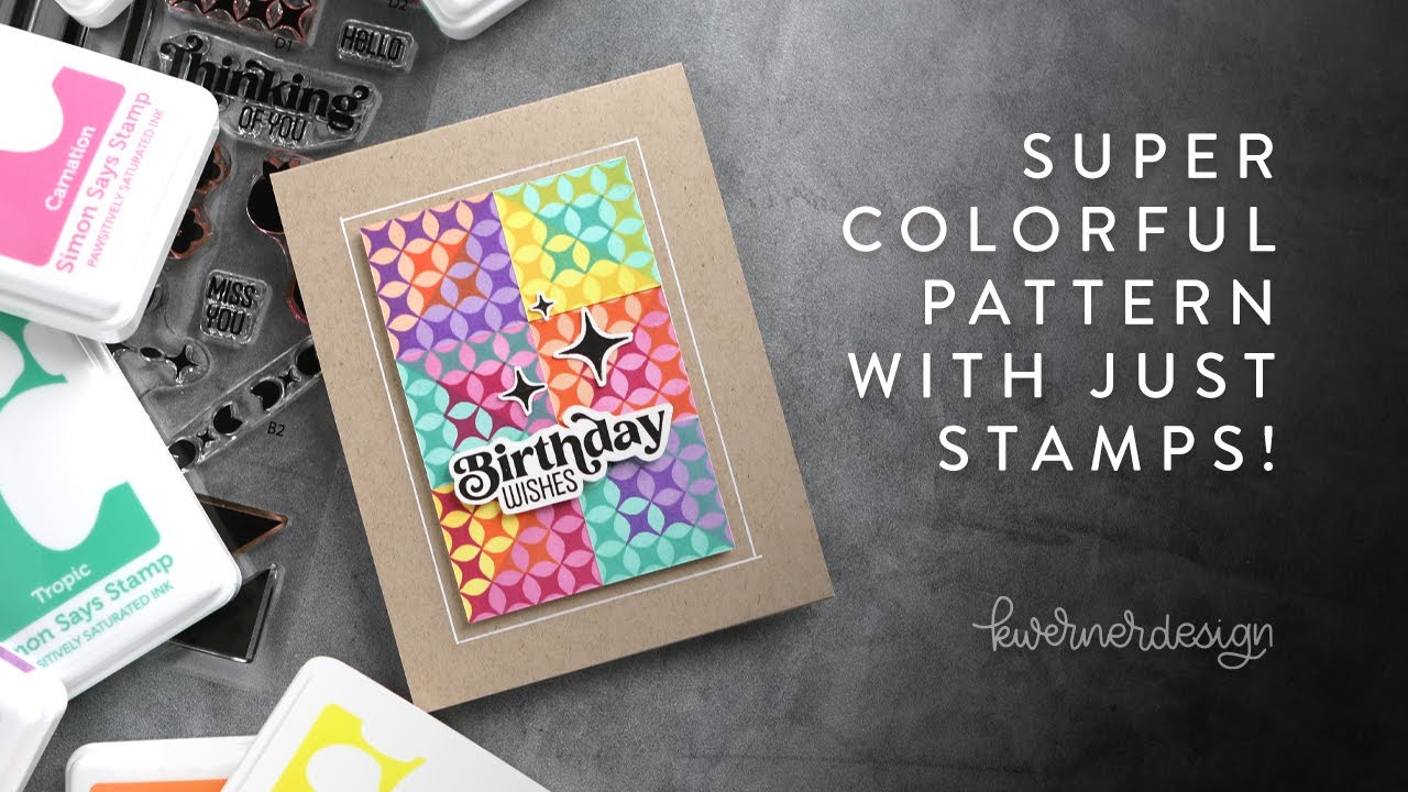 Super Colorful Inked Pattern with ONLY Stamps! - YouTube