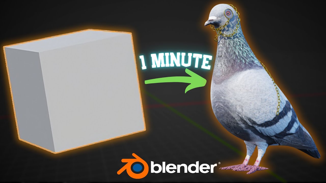 Create a Pigeon in Blender in 1 Minute! - YouTube