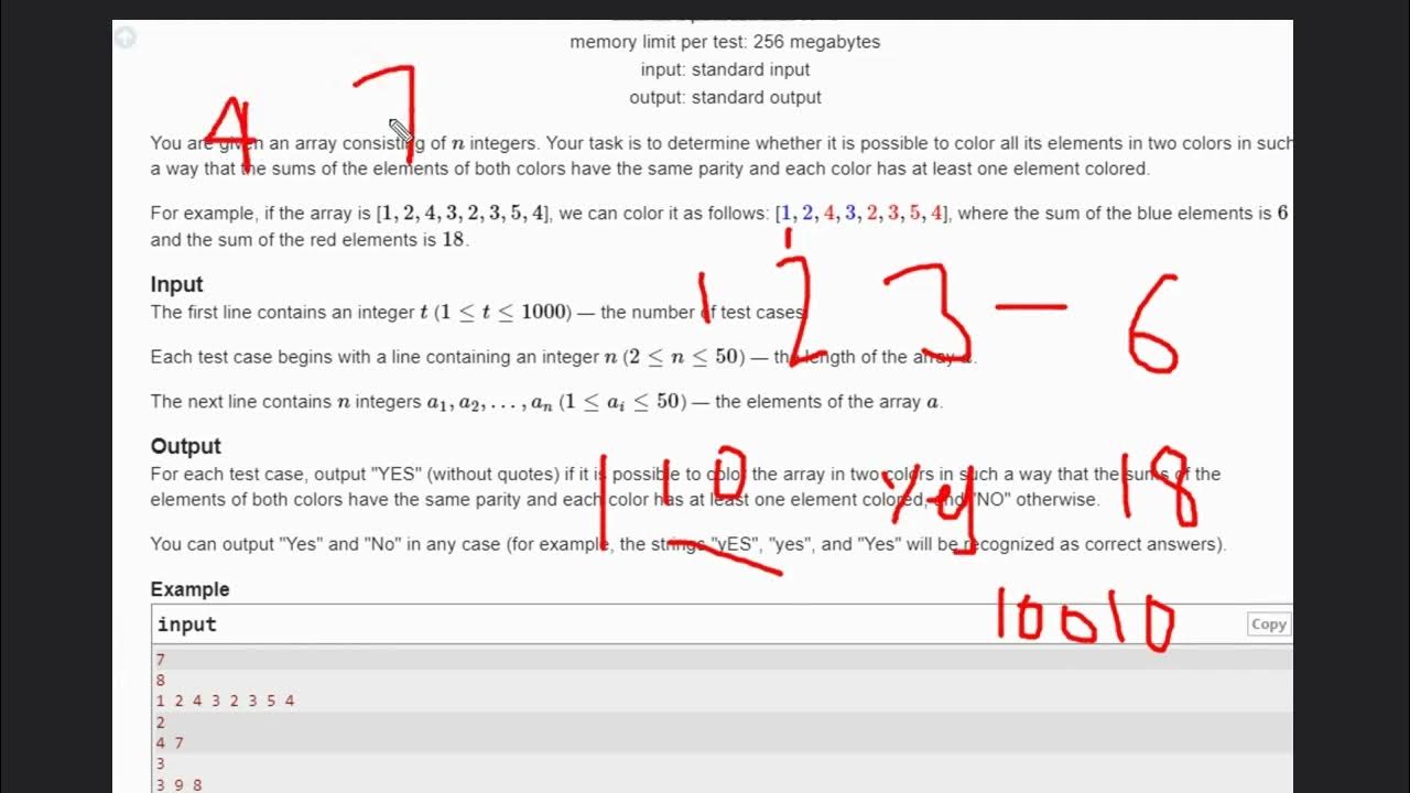 A Array Coloring Codeforces Round 891 Div 3 Full Solution Youtube