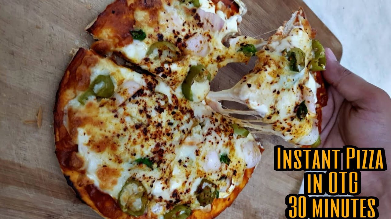 Easy Veg Cheese Pizza Recipe || Pizza base in otg || Homemade pizza in ...