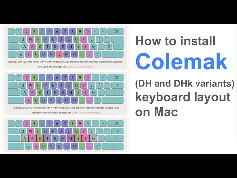 How to install Colemak (DH and DHk variants) keyboard layout on Mac