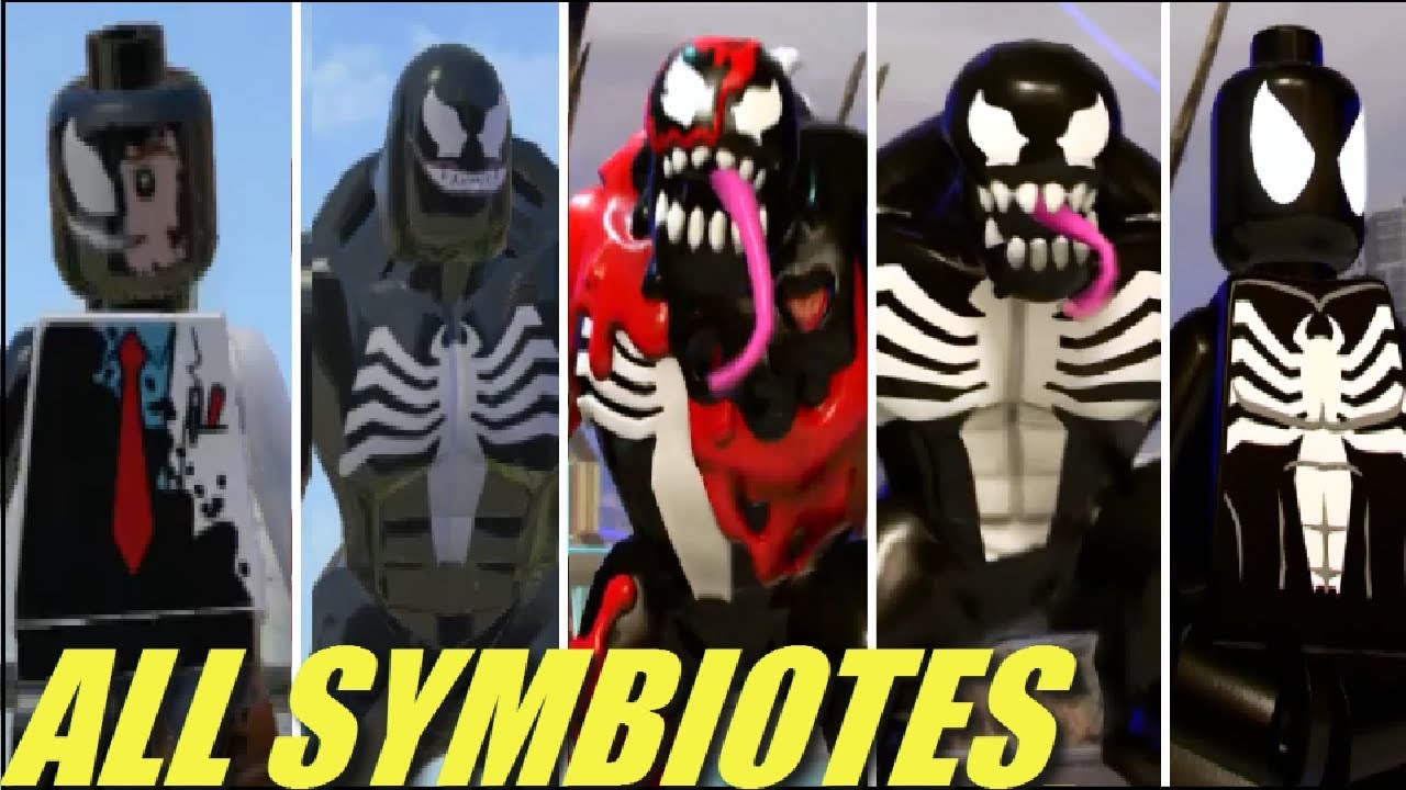 All Symbiotes in LEGO Marvel Videogames(2013-2017) - YouTube