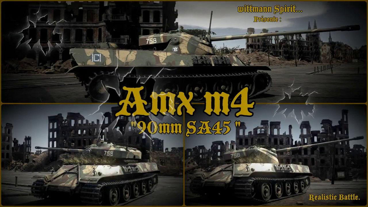 WAR THUNDER tanks : AMX M4 90mm SA45 en milieu urbain! - YouTube