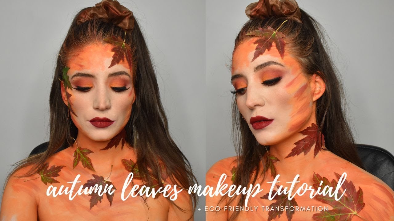 Easy Fall Autumn Leaves Makeup Tutorials– Body Painting # ...