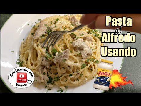 RECETA: PASTA ALFREDO CON POLLO usando RAGU de tarro? / Video con ...