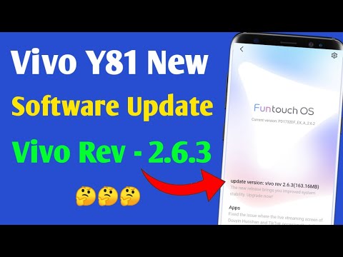 Vivo Y81 New Software Update | Vivo rev 2.6.3 Latest Version - YouTube