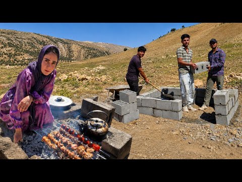 Hussein & Fershte Start Building a Bathroom & Toilet in Their New Home | Joyful Day + Delicious Food